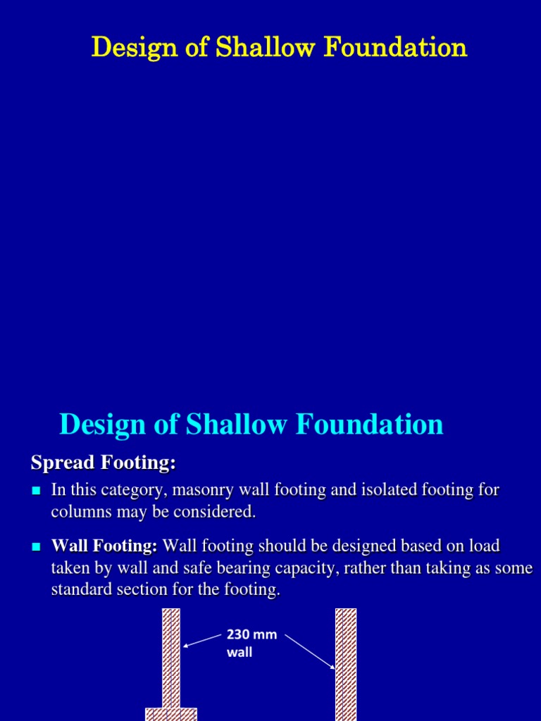 6 Shallow Foundation | PDF | Foundation (Engineering) | Infrastructure