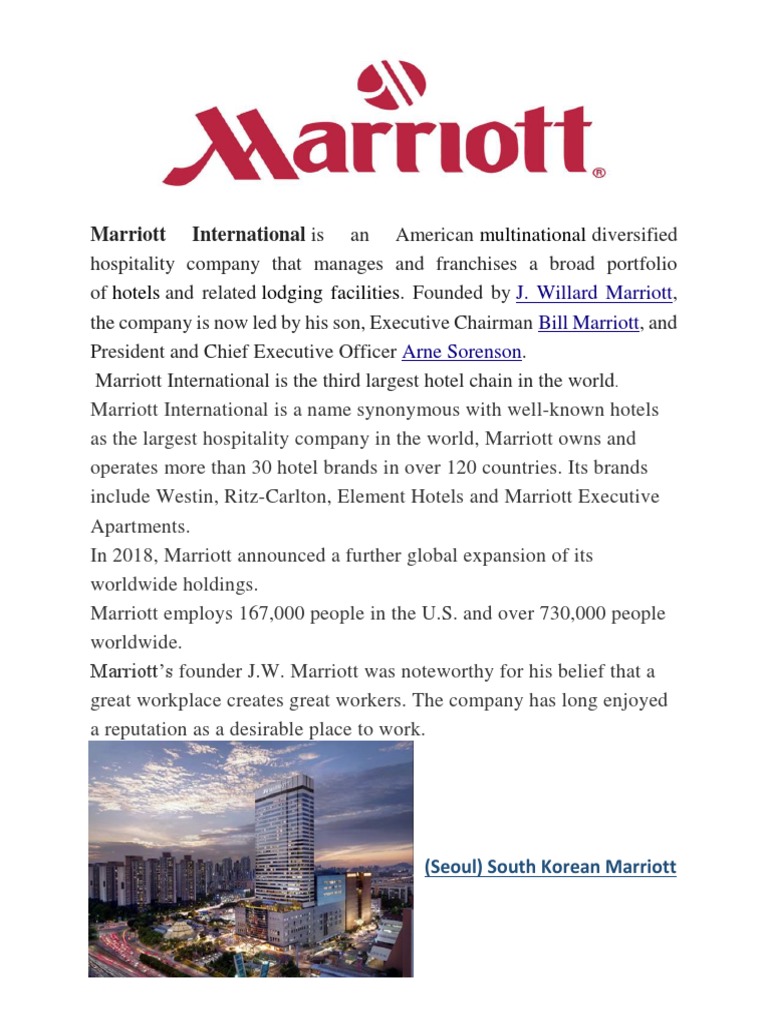Marriott International | PDF | Marriott International | Employee Benefits