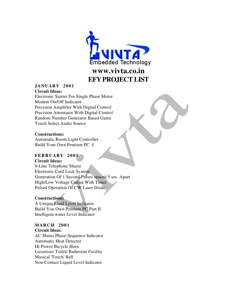 EFY Project List.205105631 | PDF