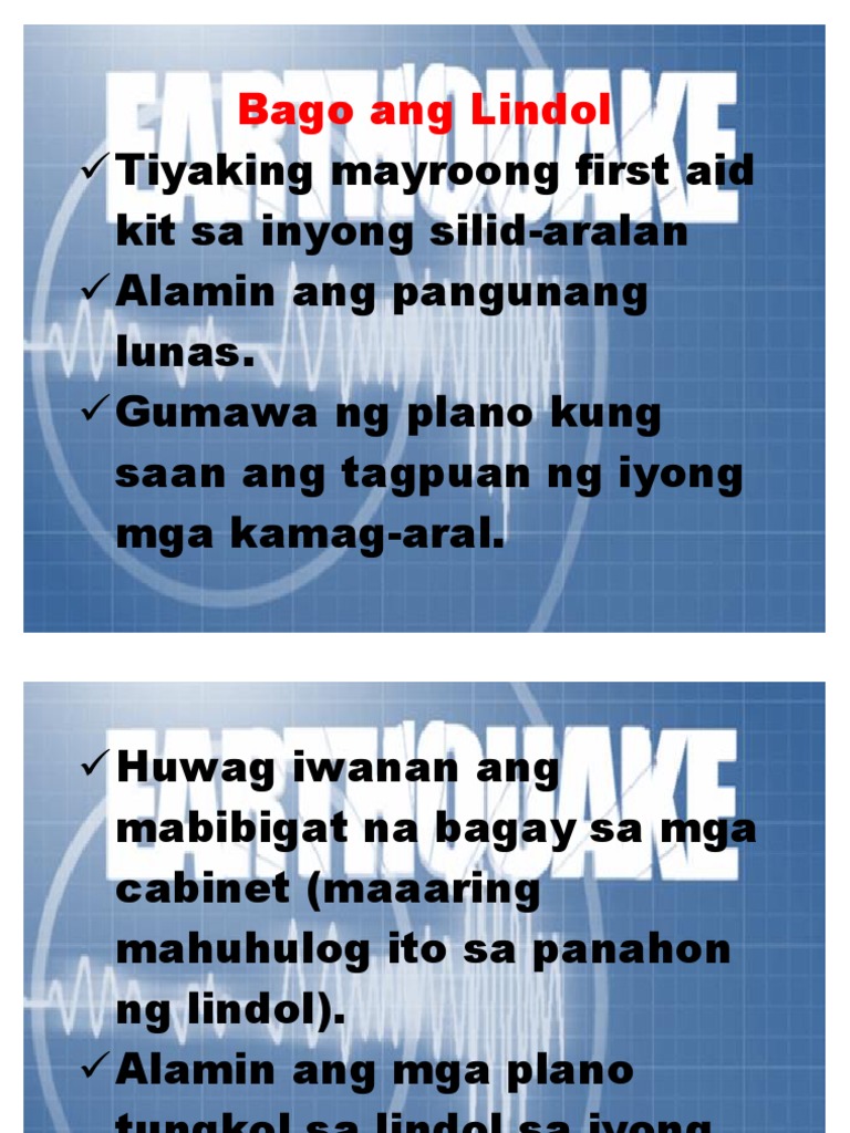 Bago Ang Lindol | PDF