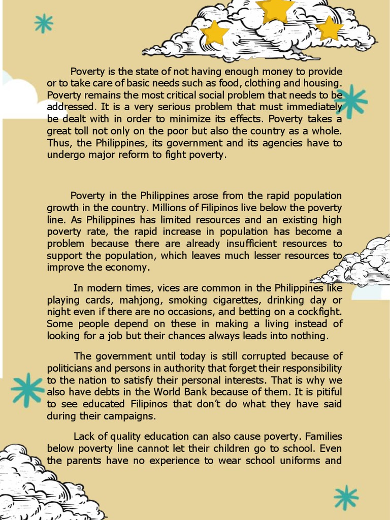 Poverty Positionpaper by Anne | PDF | Philippines | Poverty