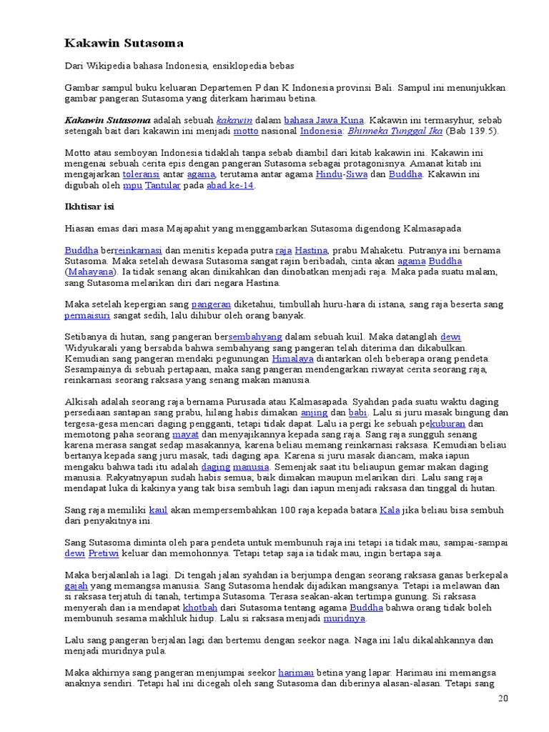 Kakawin Sutasoma | PDF | Agama & Spiritualitas