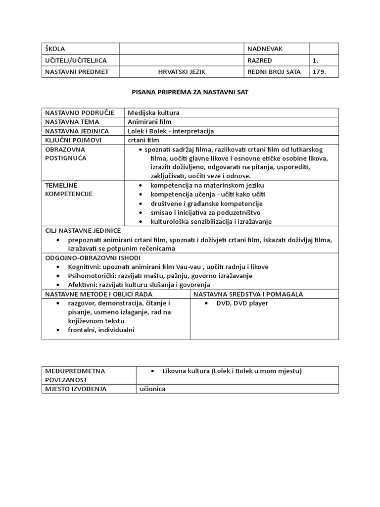 Priprema 179. Lolek I Bolek Interpretacija | PDF