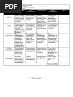 Interpretive Dance Rubric | PDF | Performing Arts | Cognition