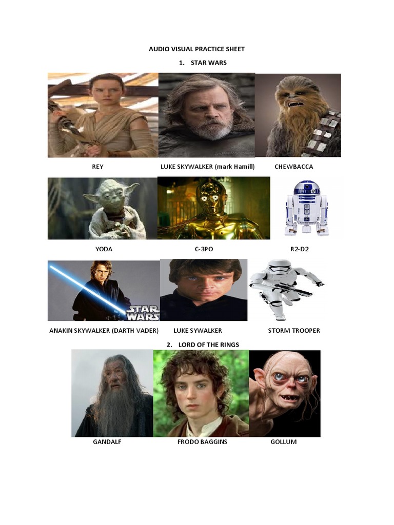 Audio Visual Practice Sheet | PDF