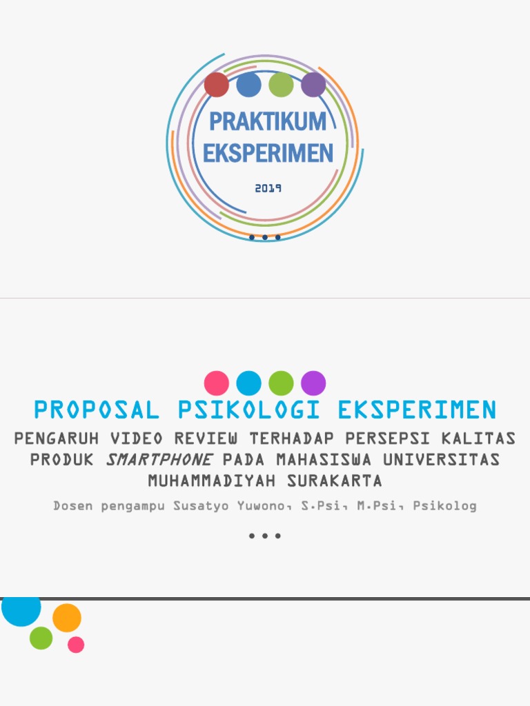 Proposal Psikologi Eksperimen | PDF