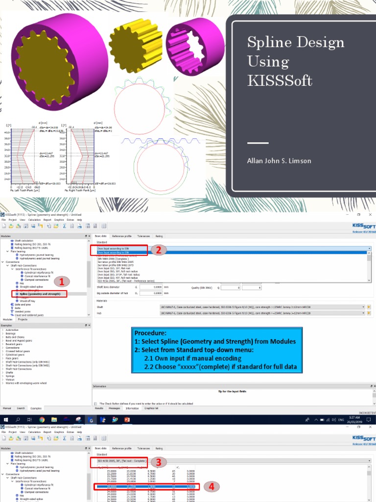 Spline Design Using KISSSoft | PDF