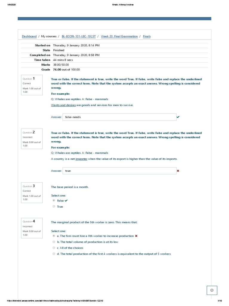 Finals - Attempt Review | PDF | Price Elasticity Of Demand | Demand