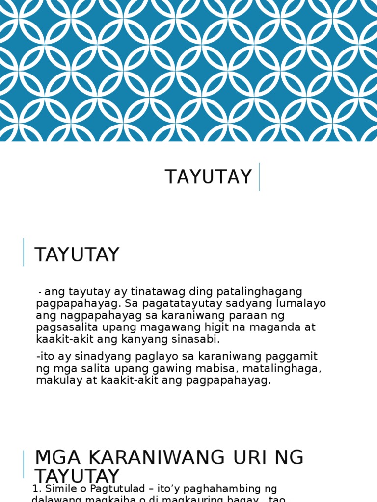 TAYUTAY | PDF
