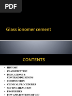GIC Setting Reaction & Classification | PDF