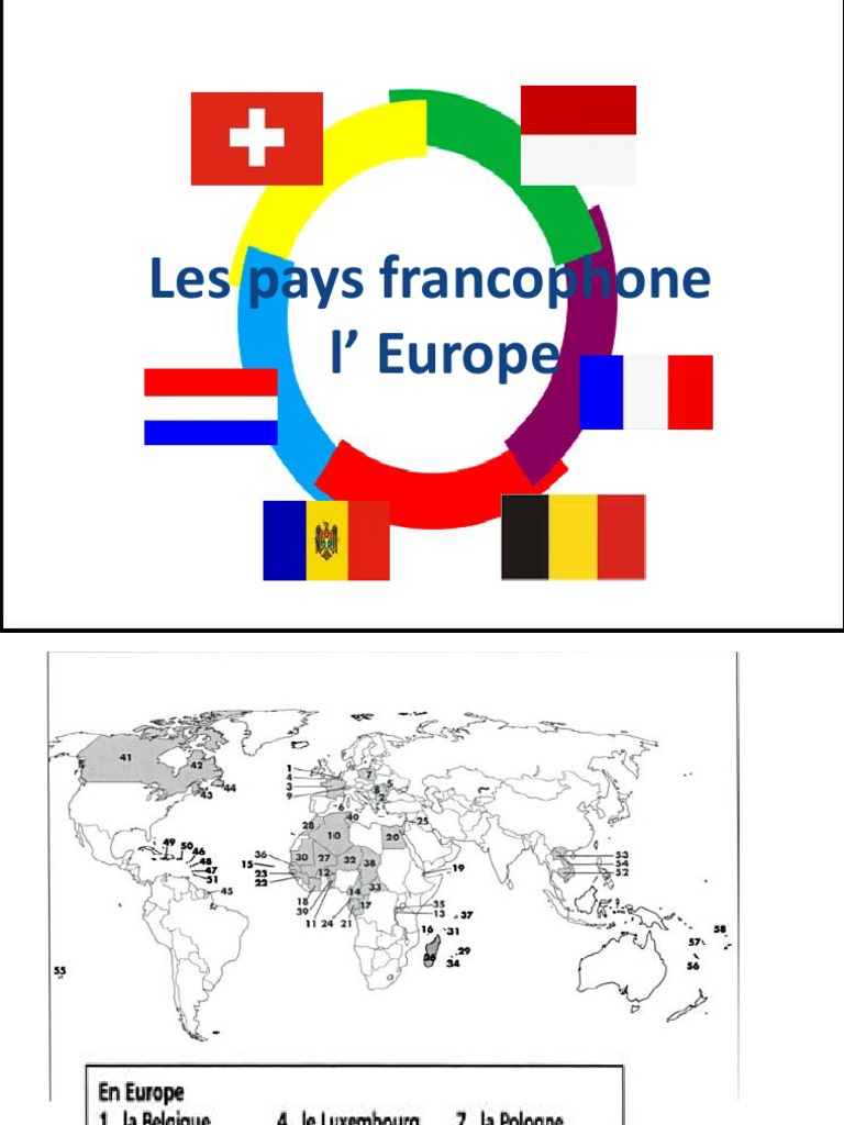 Les Pays Francophones en Europe | PDF | Belgique | Suisse