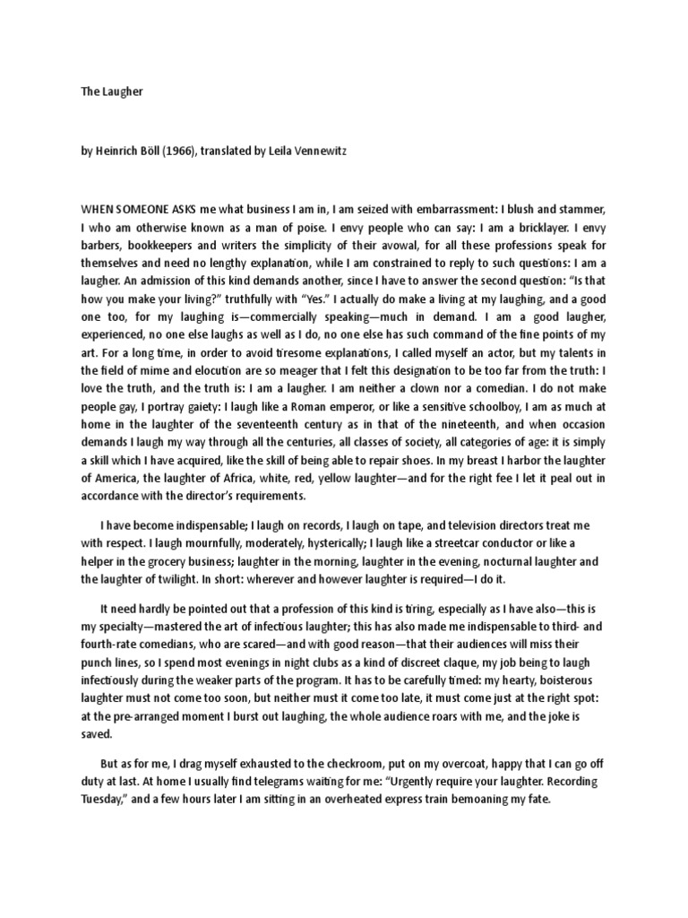 The Laugher | PDF | Laughter