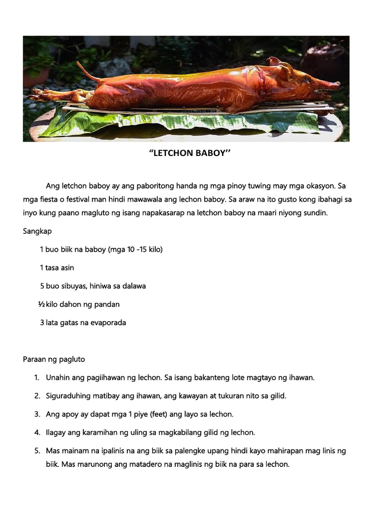 Letchon Baboy | PDF