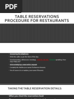 Table Reservation Script | PDF