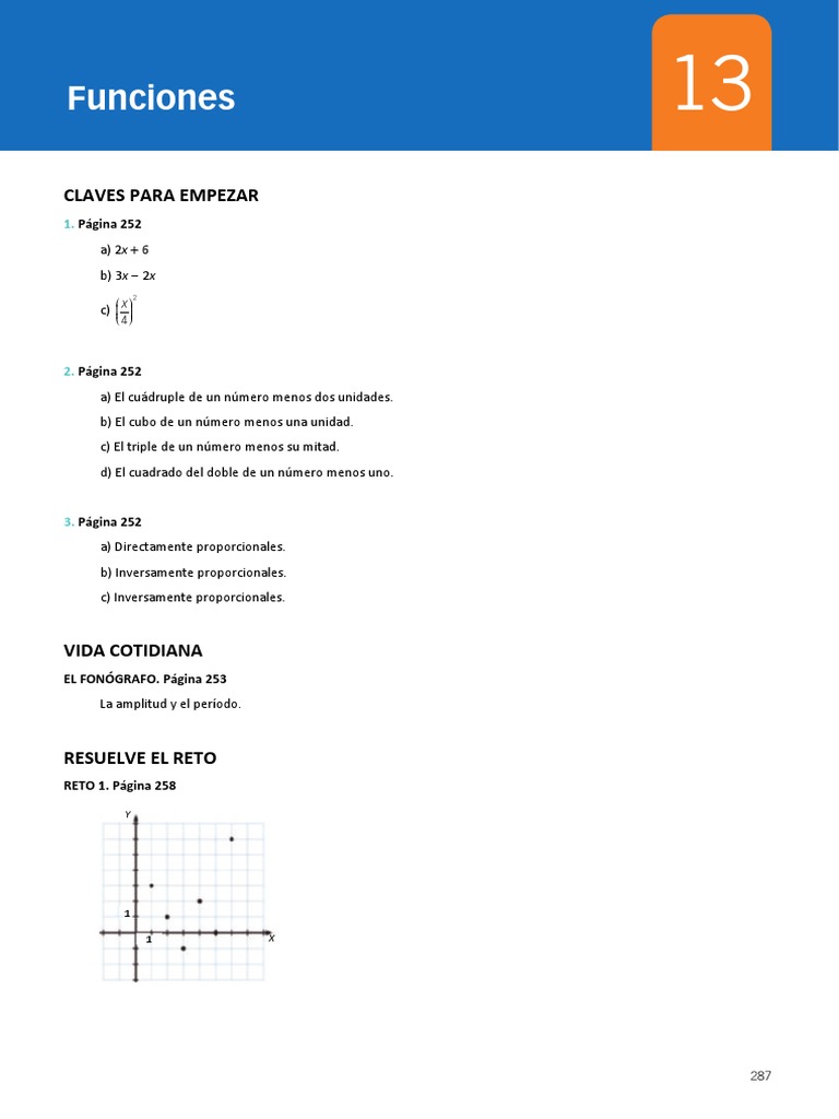 solucionario tema 13 funciones santillana 2 eso | Función continua | Función (Matemáticas)