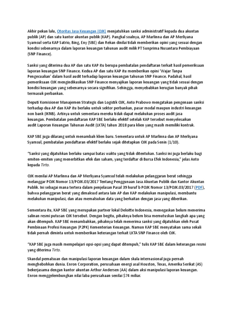 Kasus SNP Finance | PDF