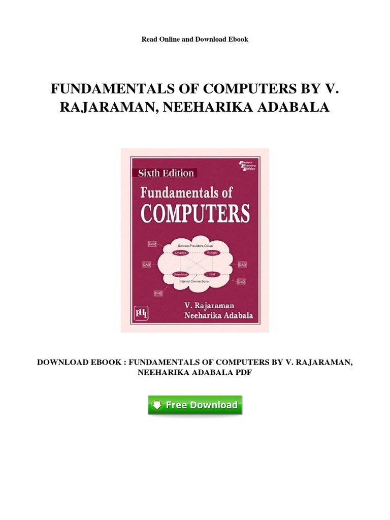 Fundamentals of Computers by V Rajaraman Neeharika Adabala | PDF ...