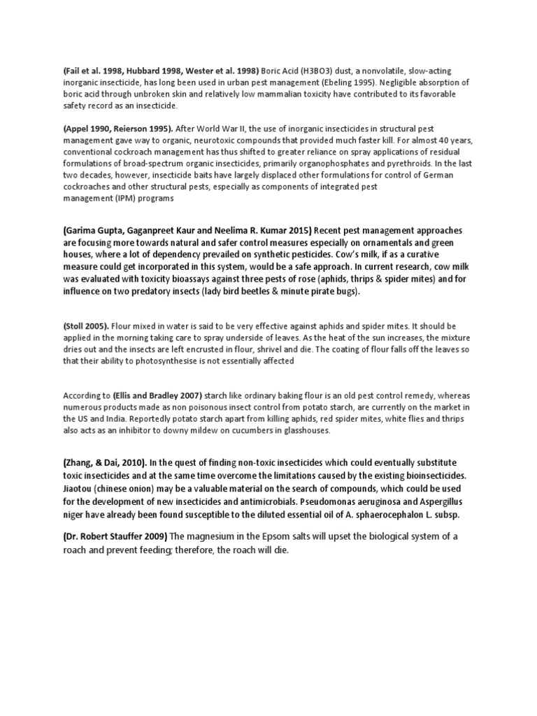 RRL Capstone | Download Free PDF | Insecticide | Pest Control