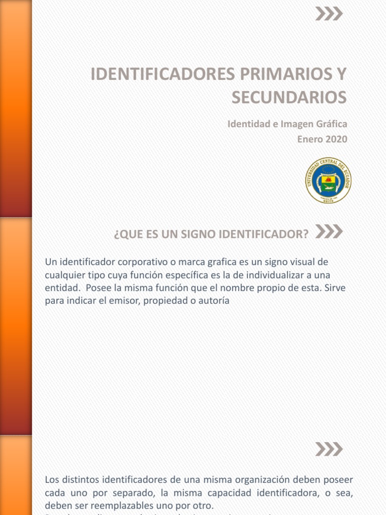 Identificadores Primarios y Secundarios | PDF | Los símbolos | Color