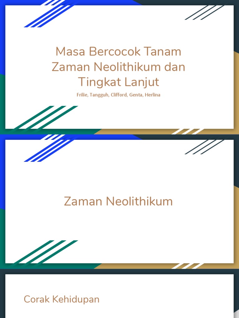 Kel.2 - Masa Bercocok Tanam Zaman Neolithikum & Tingkat Lanjut PDF | PDF