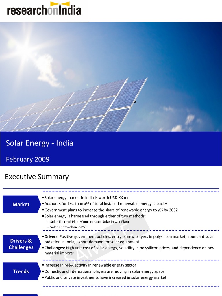 Solar Energy - India: February 2009 | PDF | Solar Power | Renewable Energy