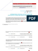 IPAQ-TM Short Form | PDF | Self Report Study | Evaluation Methods