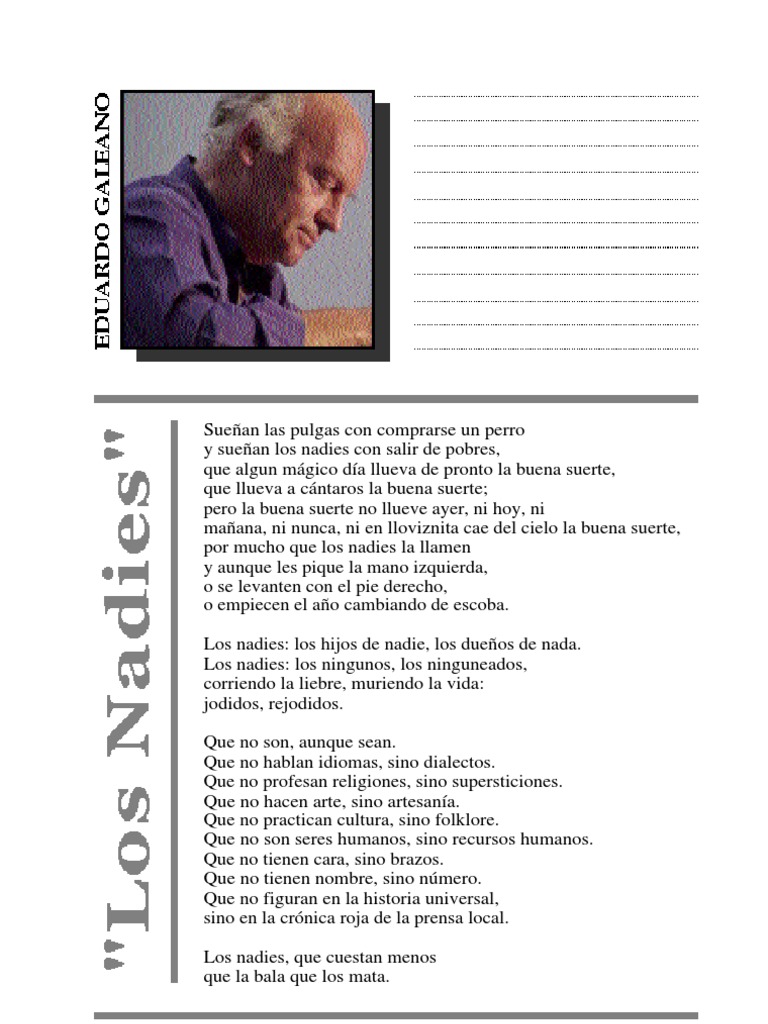 LOS NADIES - Eduardo Galeano | PDF | Gasolina | Naturaleza