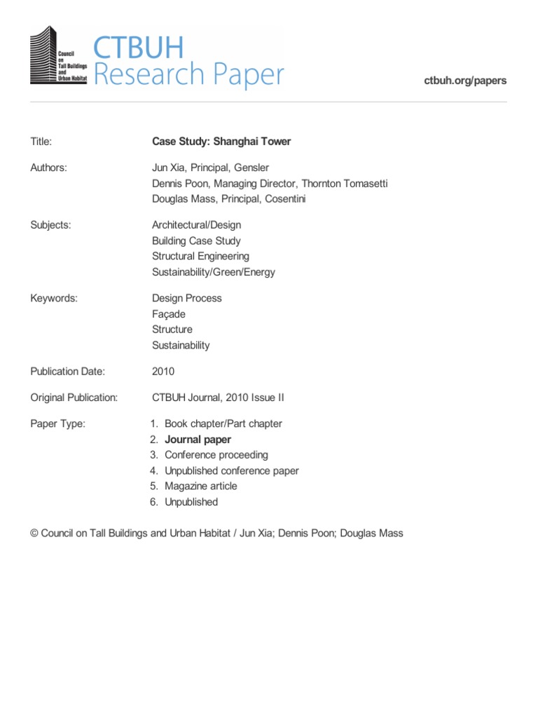 12 Case Study Shanghai Tower | PDF | Ventilation (Architecture ...