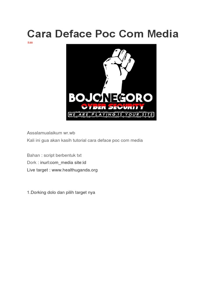 Cara Deface Poc Com Media | PDF
