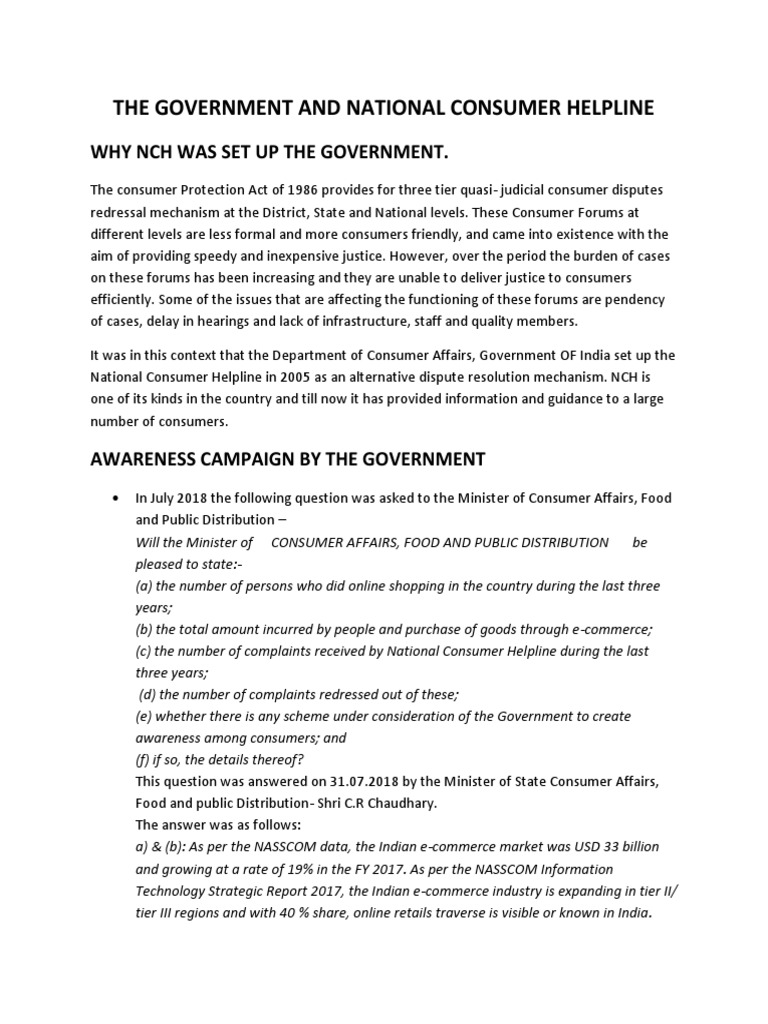 Government's Jago Grahak Jago awareness campaign | PDF | Consumer ...