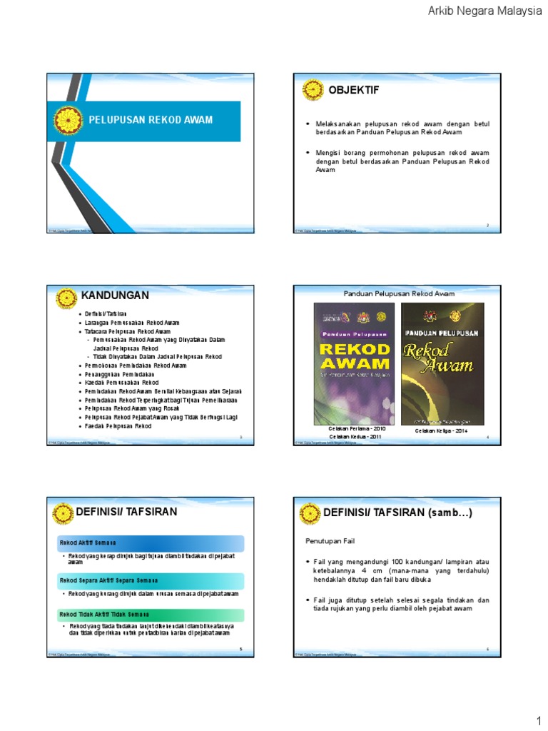 Pelupusan Rekod Kerajaan | PDF