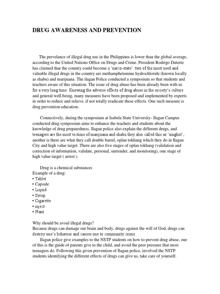Drug Awareness and Prevention | Download Free PDF | Stimulant | Drugs