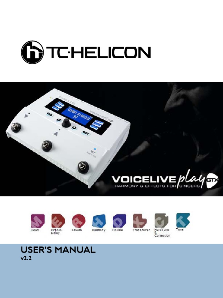 VoiceLive Play GTX Manual 2.2 PDF | PDF | Microphone | Singing
