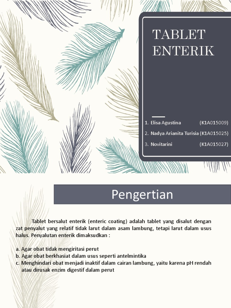 Tablet Enterik | PDF