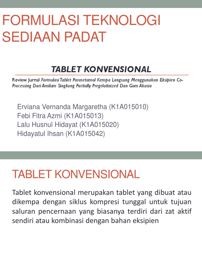 Tablet Konvensional | PDF