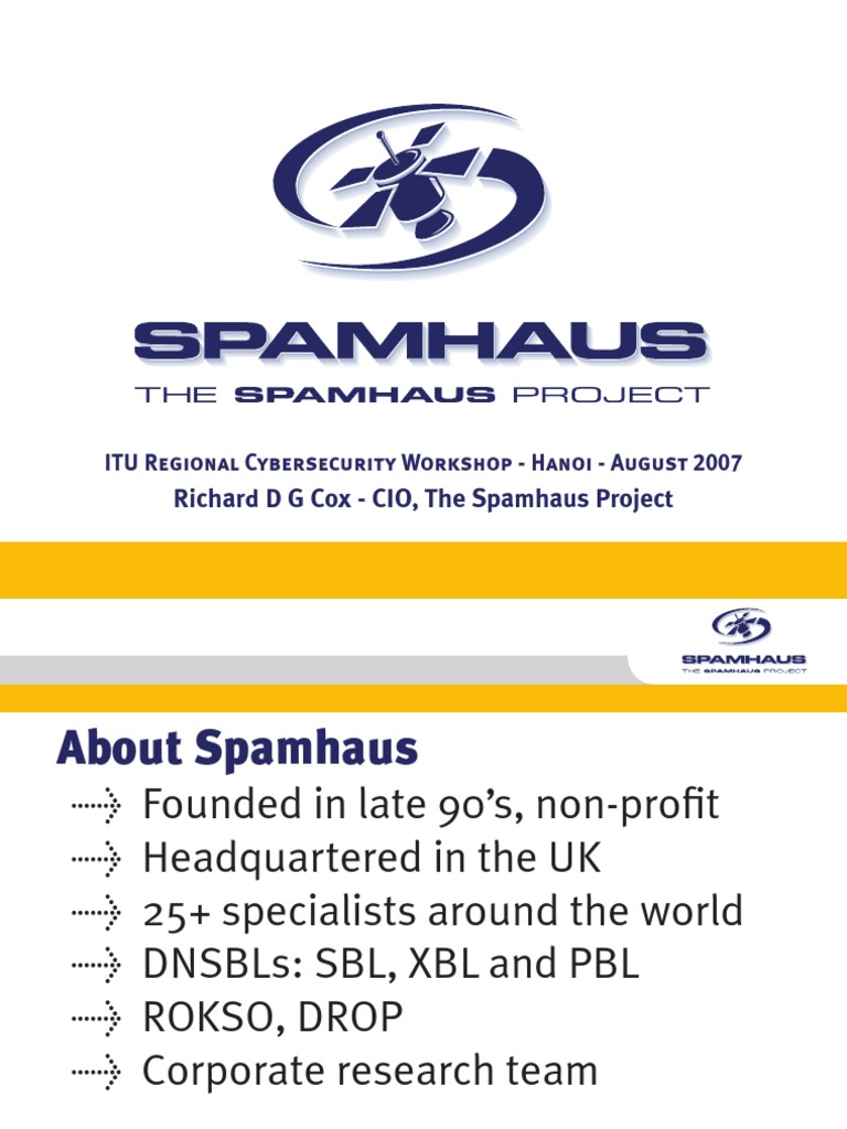Spamhaus: Cybersecurity Insights 2007 | PDF | Email Spam | Computer Law