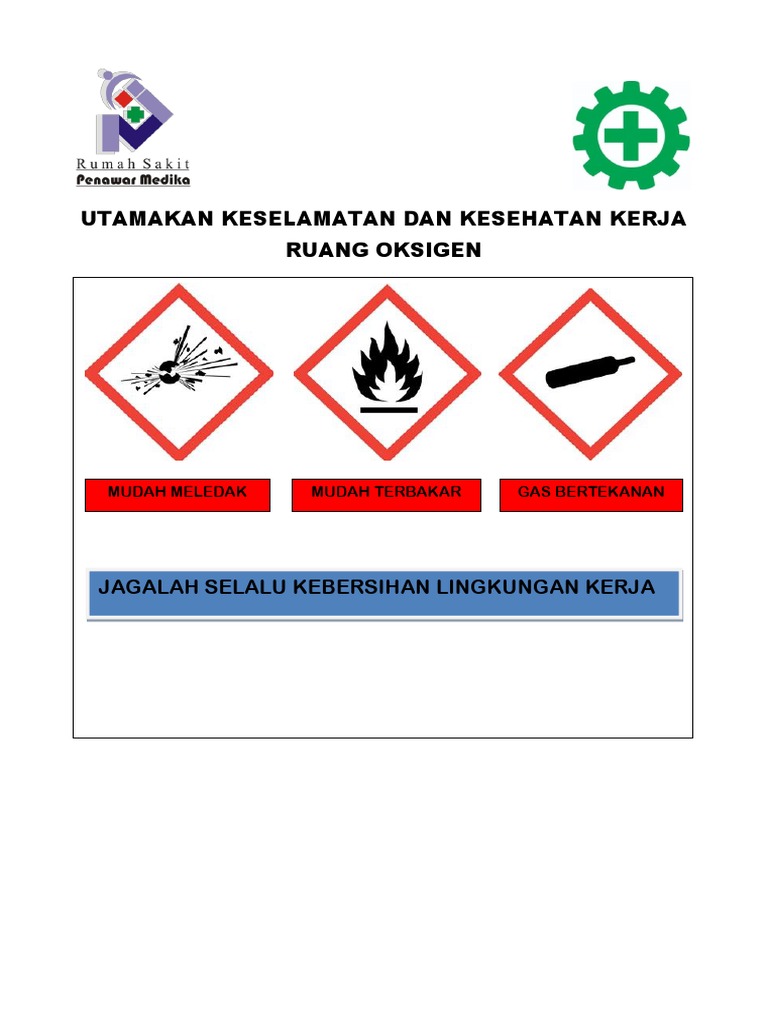 Rambu Keselamatan Ruang Oksigen | PDF