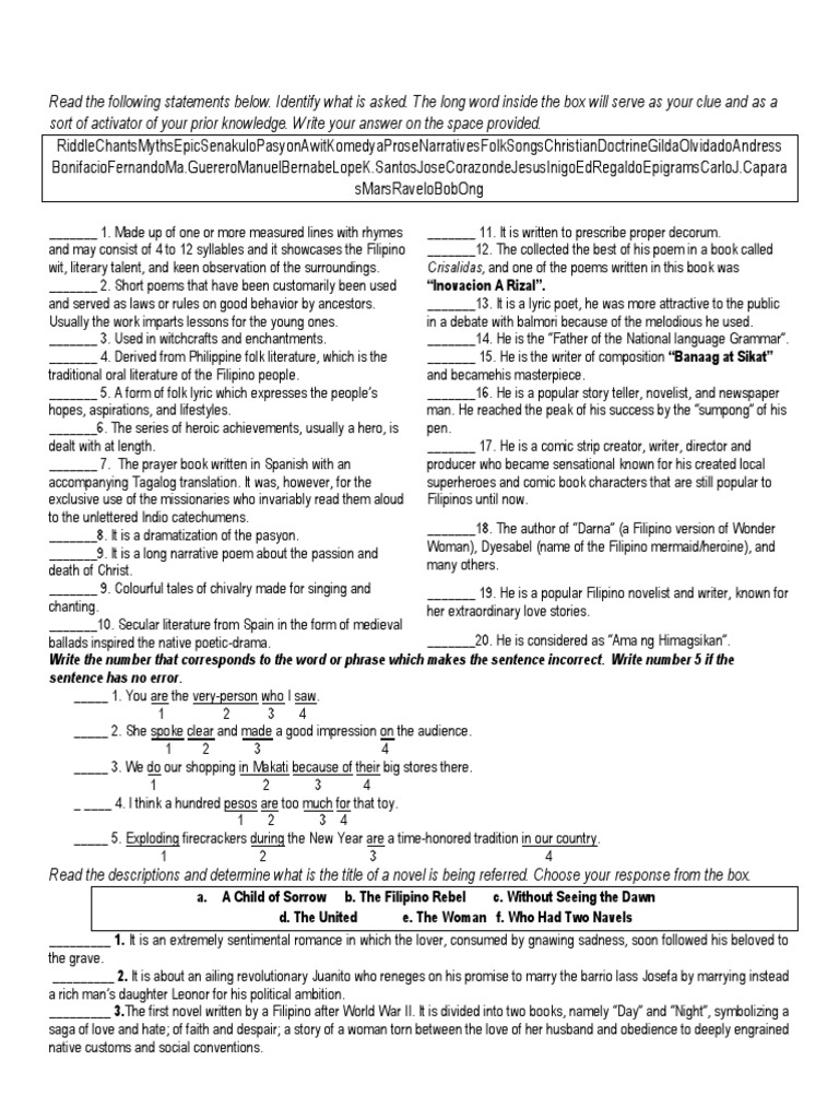 Phil Lit 1 | PDF | Writers | Poetry