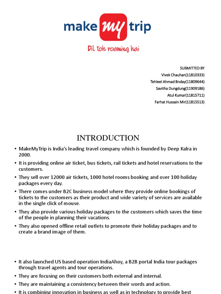 Makemytrip | PDF | Internet | Advertising