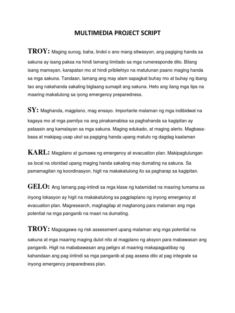 Multimedia Project Script | PDF