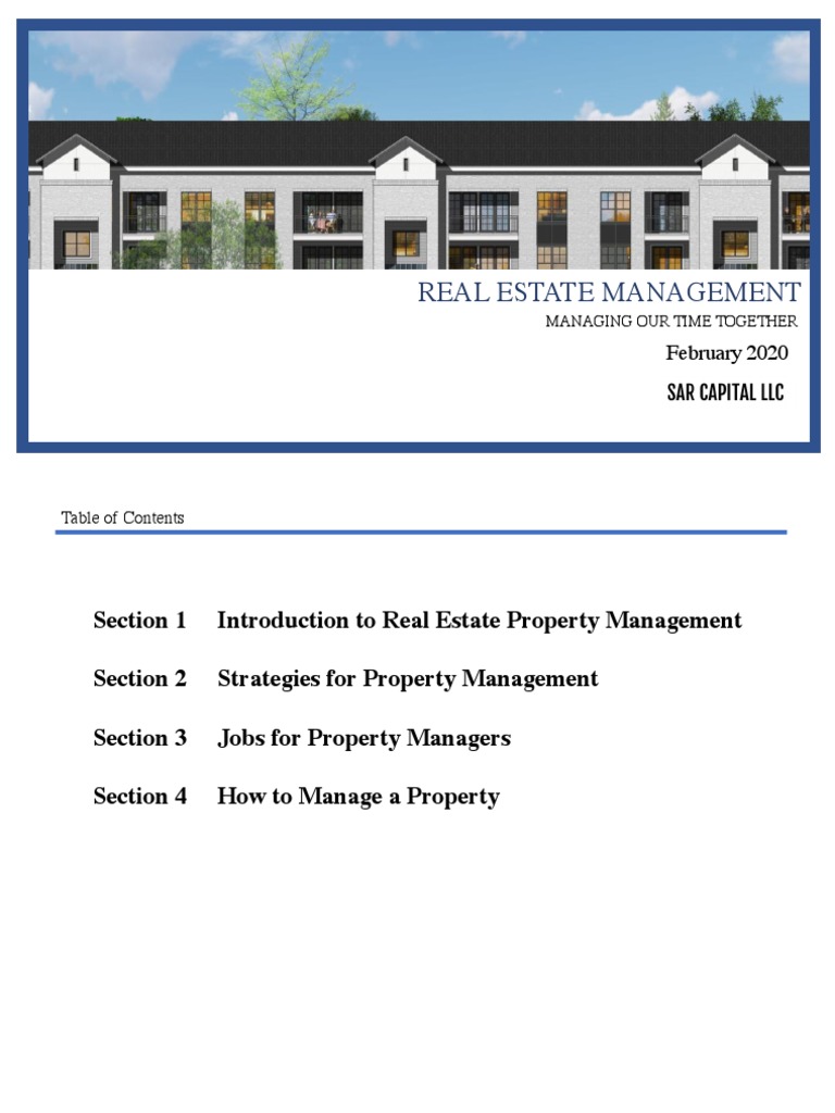 Real Estate Property Management Guide | PDF | Property Management ...