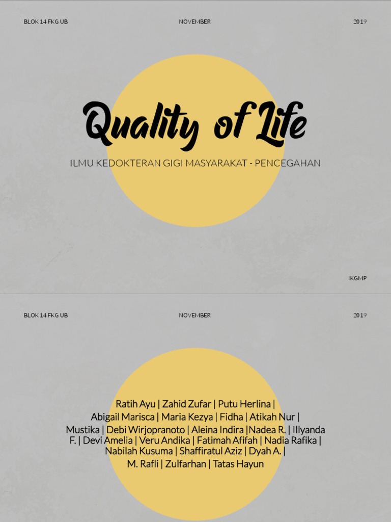 Quality of Life PDF | PDF