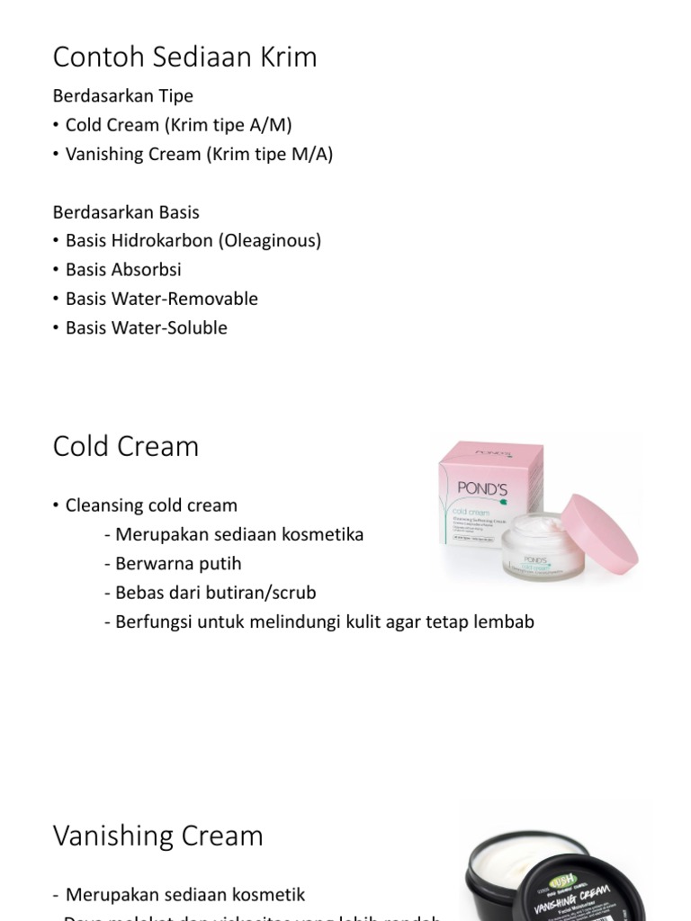 Contoh Sediaan Krim | PDF