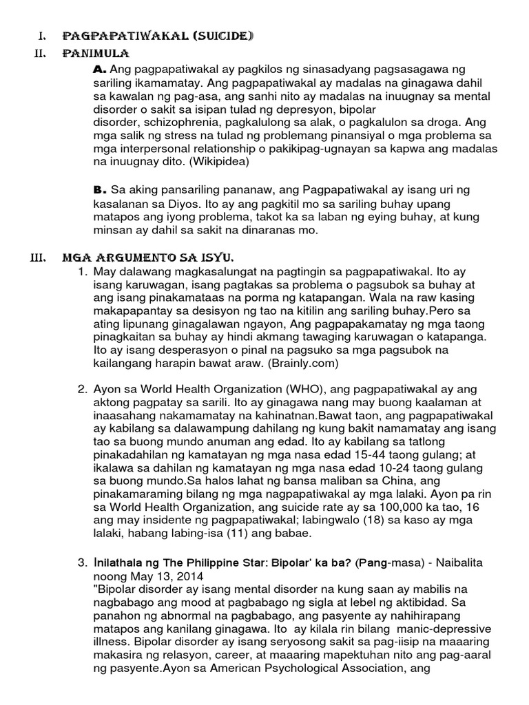 Position Paper in Esp 10 | PDF