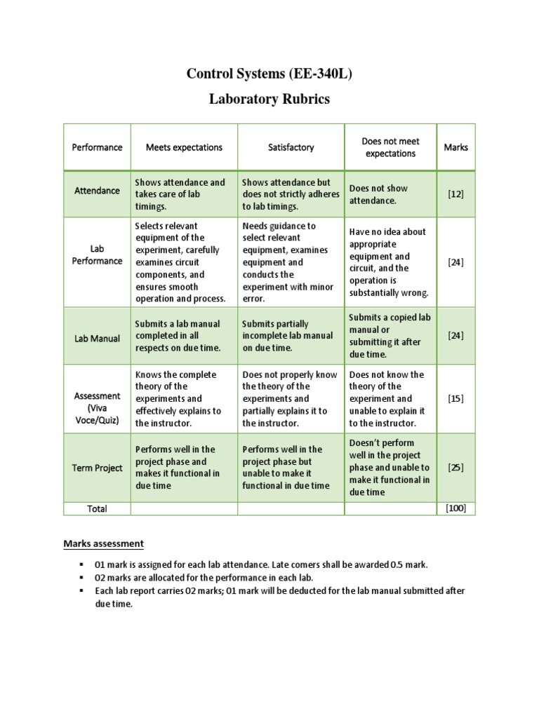 Lab Rubrics | PDF | Experiment | Cognition