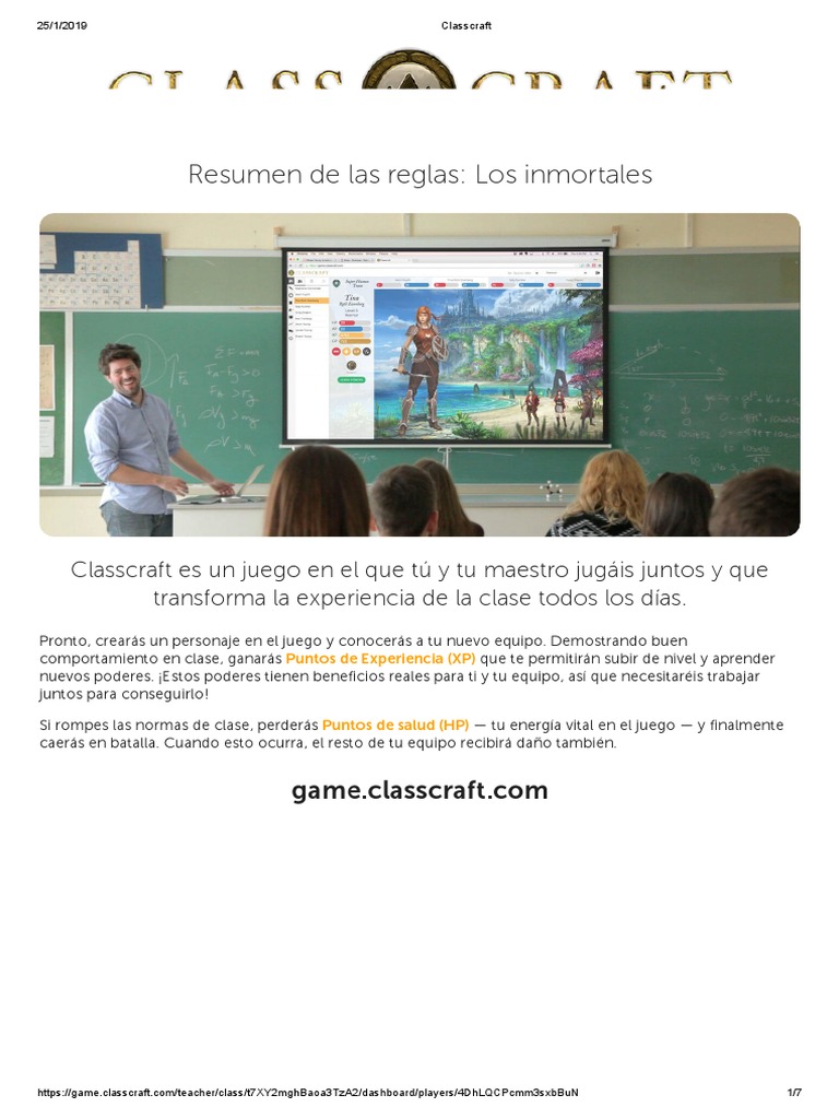 Reglas Classcraft | PDF | Curación por la fe | Ocio