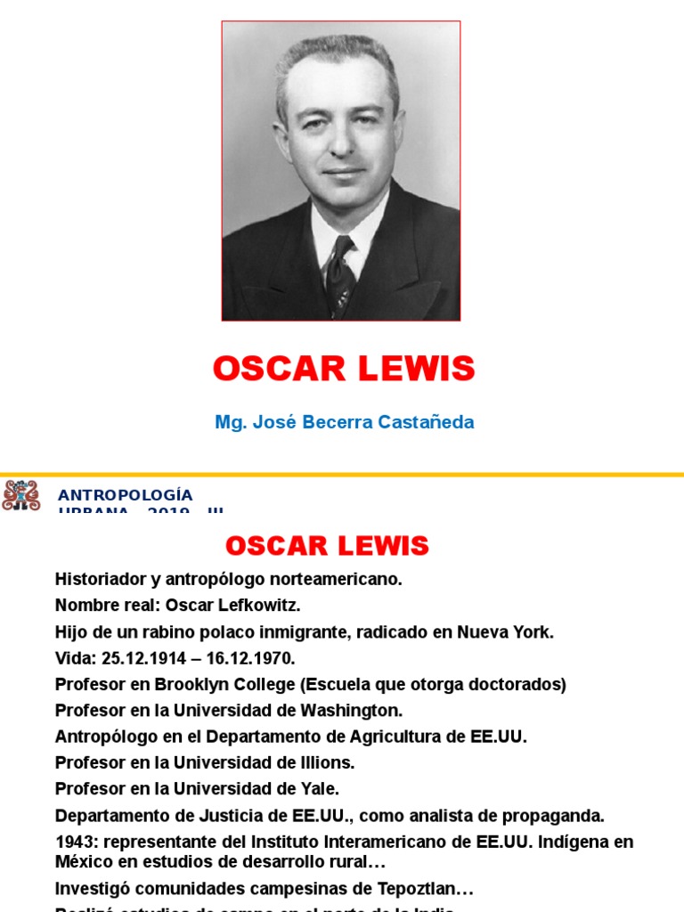 2 Oscar Lewis | PDF | Sociedad | Pobreza