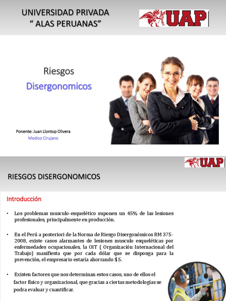 Factores de riesgo disergonómicos y su impacto en la salud laboral | PDF | Factores humanos y ...