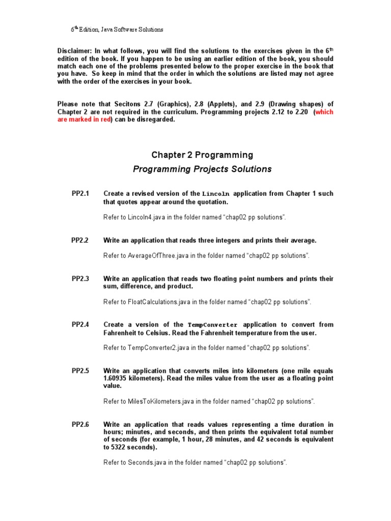 Ch. 2 - Programming Projects (Solutions) - 2 | PDF | Nickel (United ...
