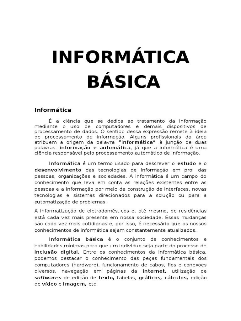 Apostila Informatica Basica 2 | PDF | Linux | Vírus de computador
